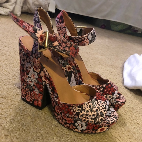 Qupid | Shoes | Qupid Block Wedge Heels | Poshmark